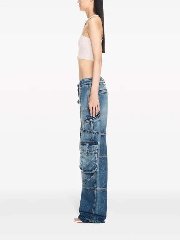 Off-White Laundry Rib Rowing Crop Top