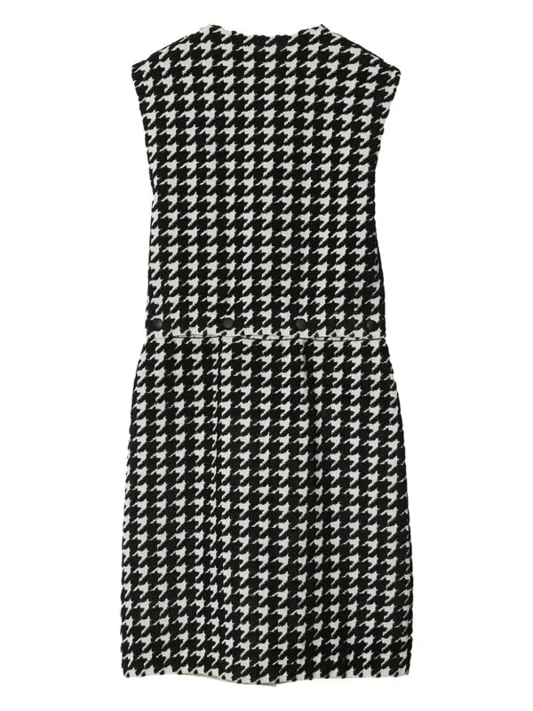 Burberry Houndstooth Sleeveless Mini Dress