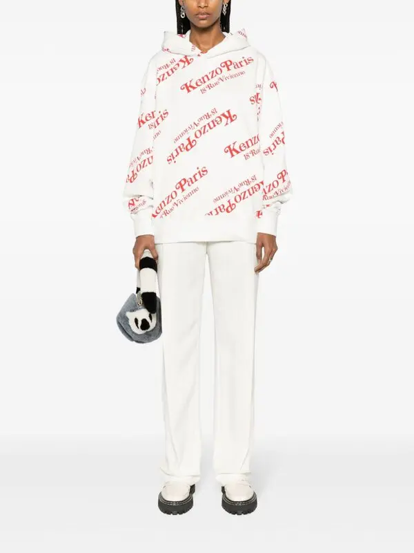 Kenzo X Verdy Monogram-pattern Hoodie - White