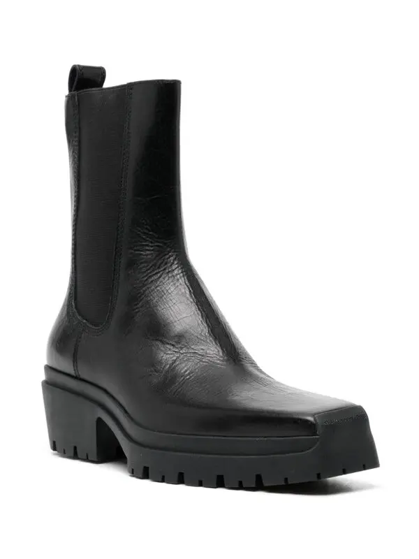 Alexander Wang 55mm Square-toe Leather Chelsea Boots