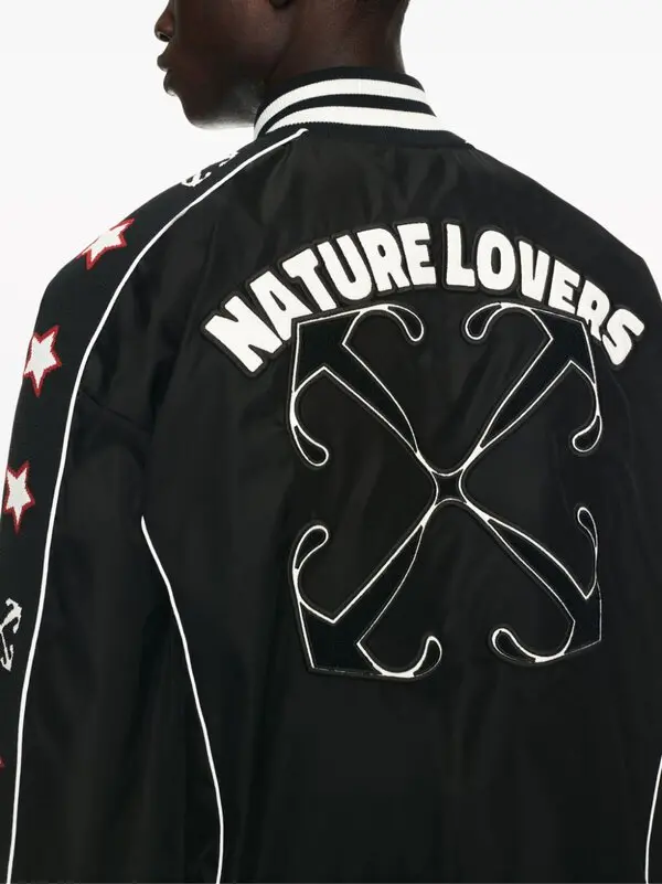 Off-White Varsity-patch Bomber Jacket