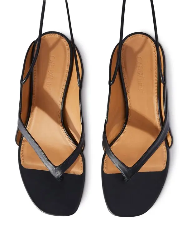 Off-White Lollipop Leather Sandals - Black