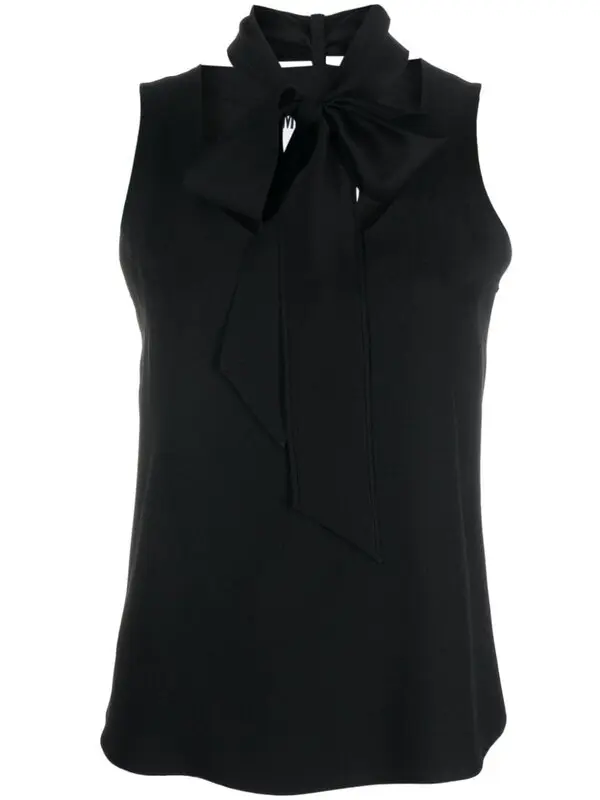 Moschino Bow-detail Sleeveless Blouse - Black