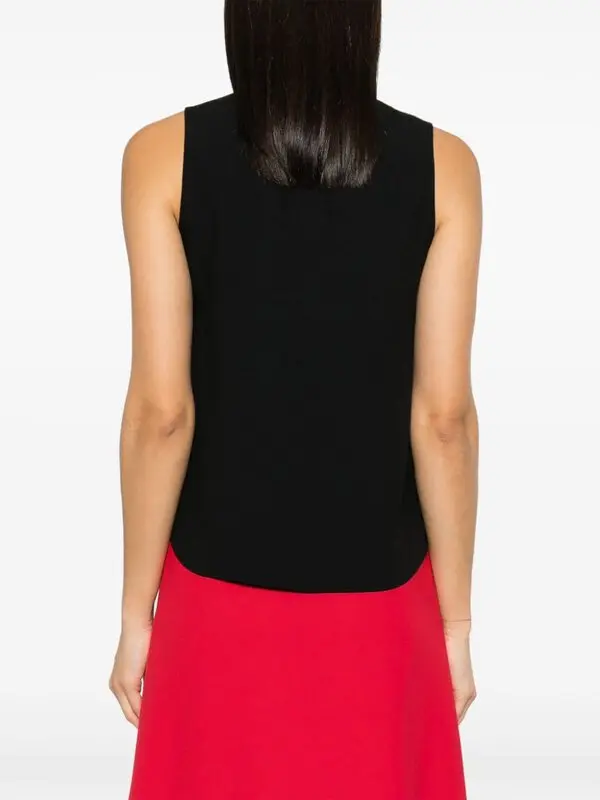 Moschino Bow-detail Sleeveless Blouse - Black