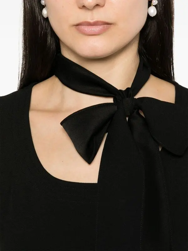 Moschino Bow-detail Sleeveless Blouse - Black