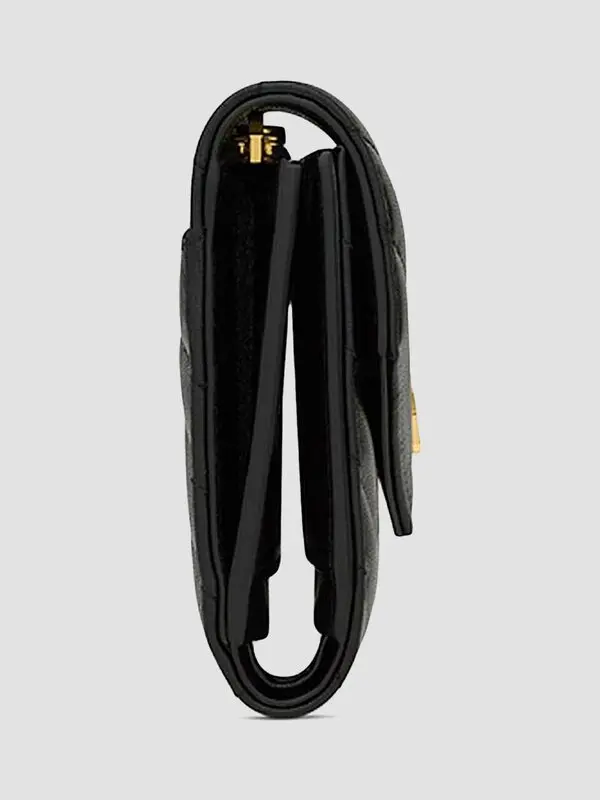 Saint Laurent Cassandre Matelassé Compact Tri-fold Wallet In Lambskin