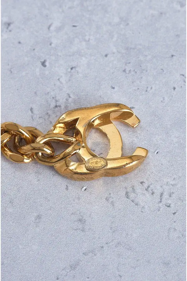 Chanel 1997 Cc Turnlock Bracelet In Metallic
