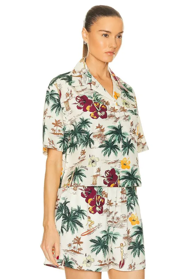Miu Miu Hawaii Print Top