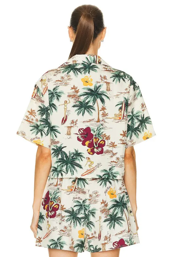 Miu Miu Hawaii Print Top