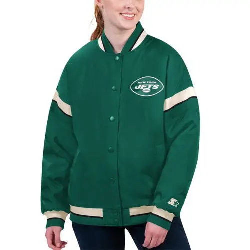 STARTER New York Jets Tournament Full-snap Varsity Jacket