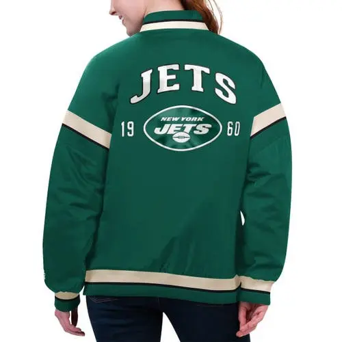 STARTER New York Jets Tournament Full-snap Varsity Jacket