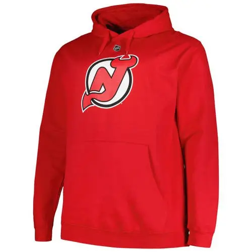 Profile Jack Hughes New Jersey Devils Big & Tall Name & Number Pullover Hoodie