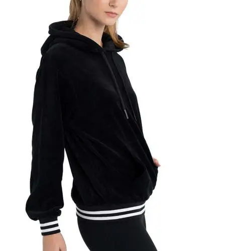 LUSSO Phoenix Suns Nellie Oversized Velour Pullover Hoodie
