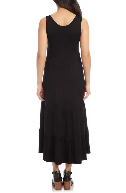 Karen Kane Tiered Midi Dress - Black