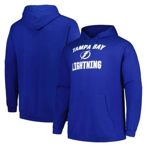 Profile Tampa Bay Lightning Big & Tall Arch Over Logo Pullover Hoodie - Blue