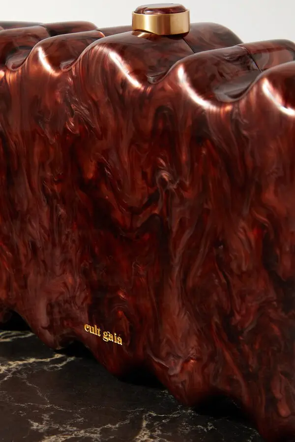 Cult Gaia Paloma Marbled Acrylic Clutch
