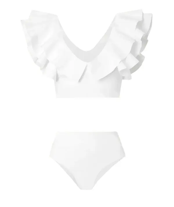 MAYGEL CORONEL Mila Ruffled Bikini - White