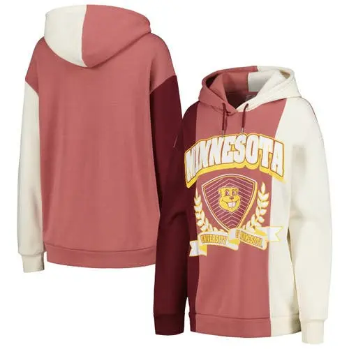 GAMEDAY COUTURE Minnesota Golden Gophers Hall Of Fame Colorblock Pullover Hoodie - Maroon