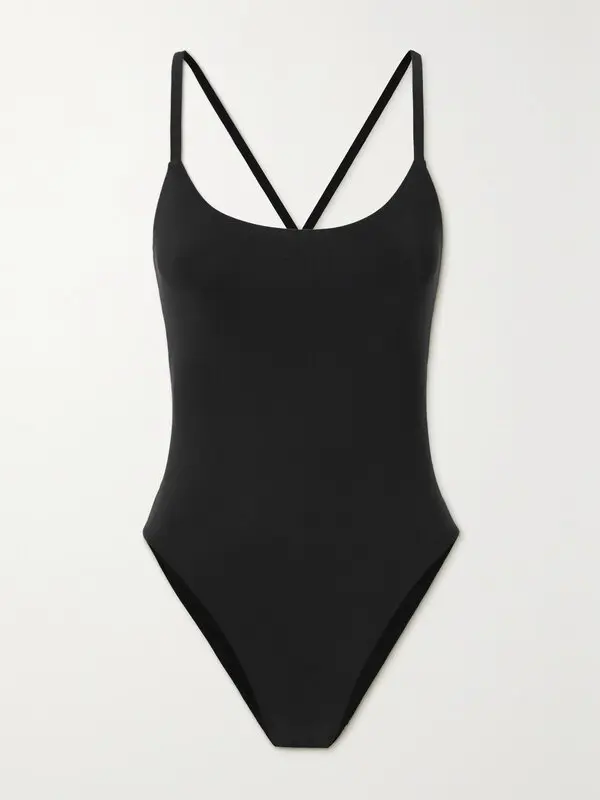 LIDO Uno' Open Back High-cut Swimsuit - Black
