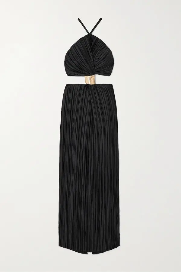 Cult Gaia Mitra Embellished Halterneck Gown