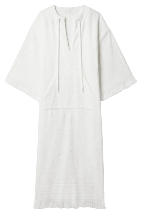 Zimmermann Alight Fringed Cotton-terry Jacquard Coverup