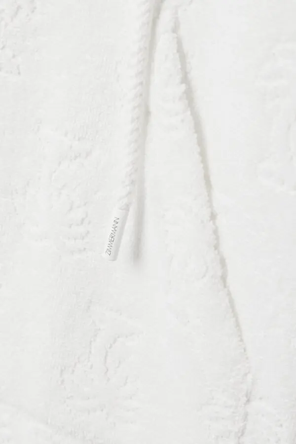 Zimmermann Alight Fringed Cotton-terry Jacquard Coverup