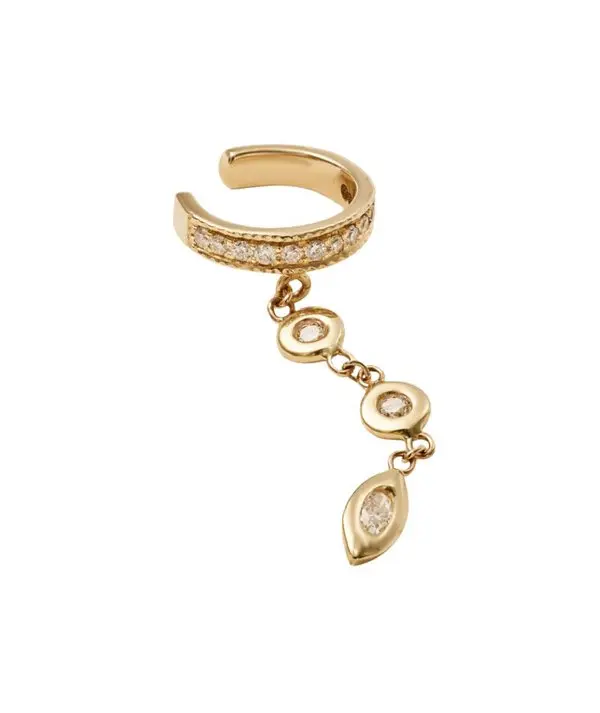 Jacquie Aiche 14-karat Diamond Ear Cuff - Gold