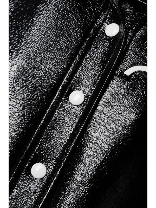COURREGES Reedition Coated Cotton-blend Jacket - Black