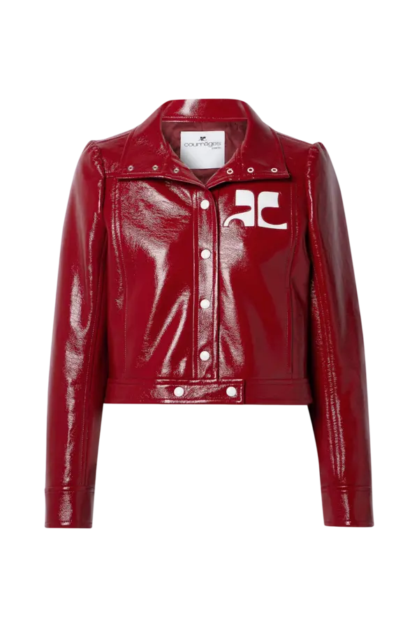 COURREGES Reedition Coated Cotton-blend Jacket - Red