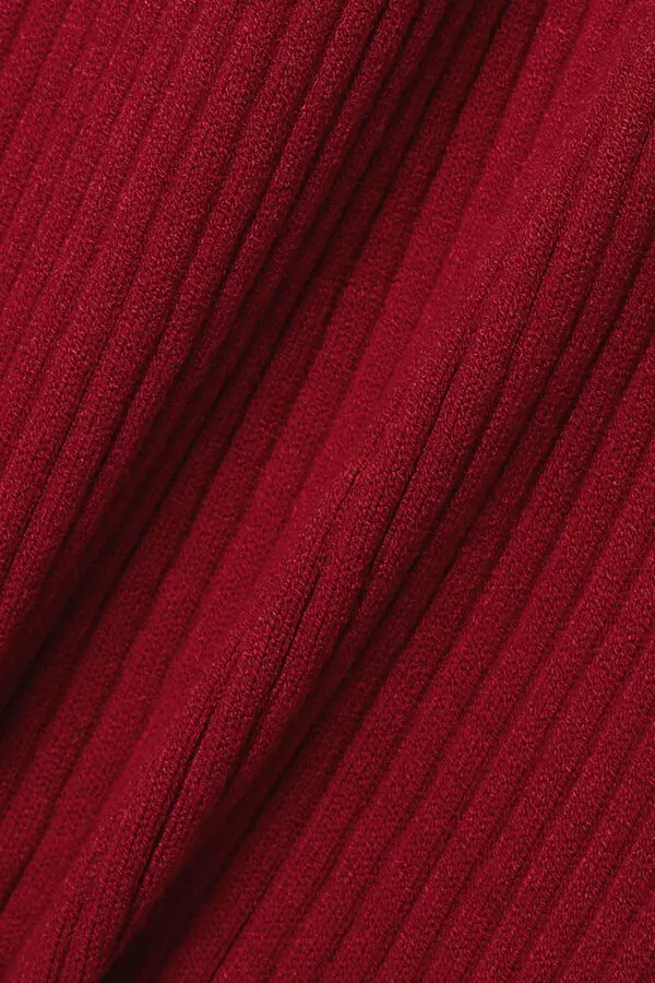 COURREGES Reedition Appliquéd Ribbed-knit Tank - Red
