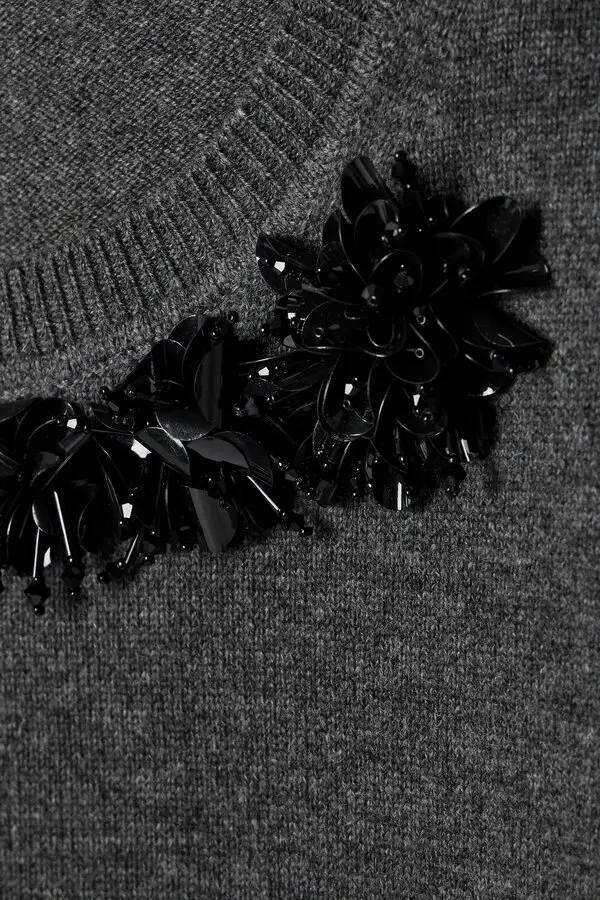 JASON WU Embellished Wool-cashmere Blend Sweater