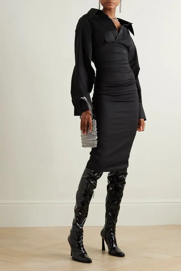 Maticevski Indicate Draped Cutout Midi Dress