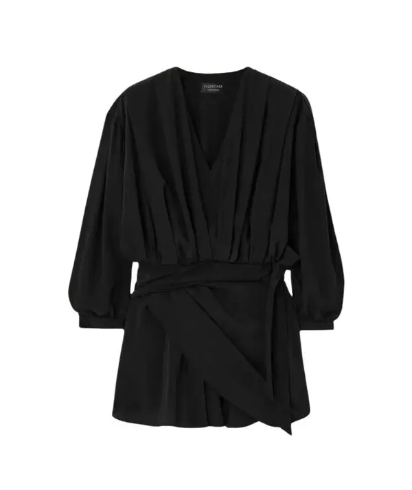 Balenciaga Draped Wrap-effect Mini Dress