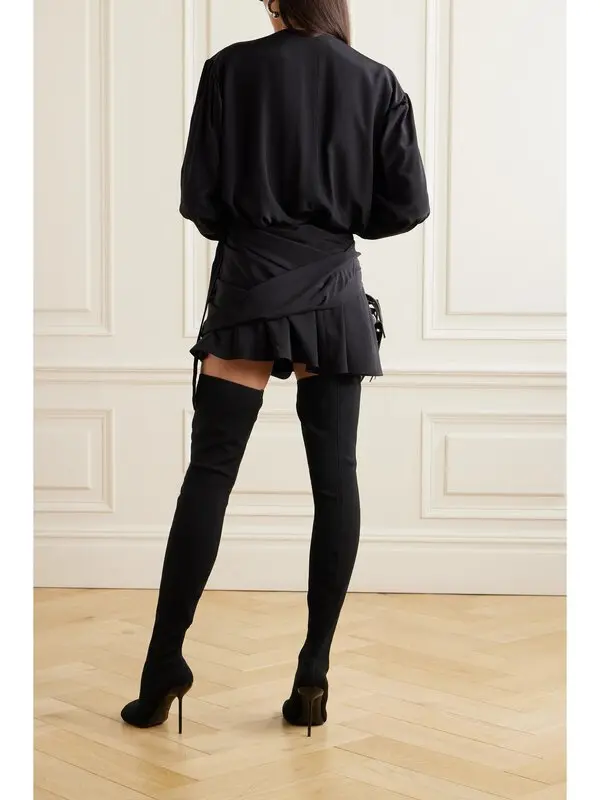 Balenciaga Draped Wrap-effect Mini Dress
