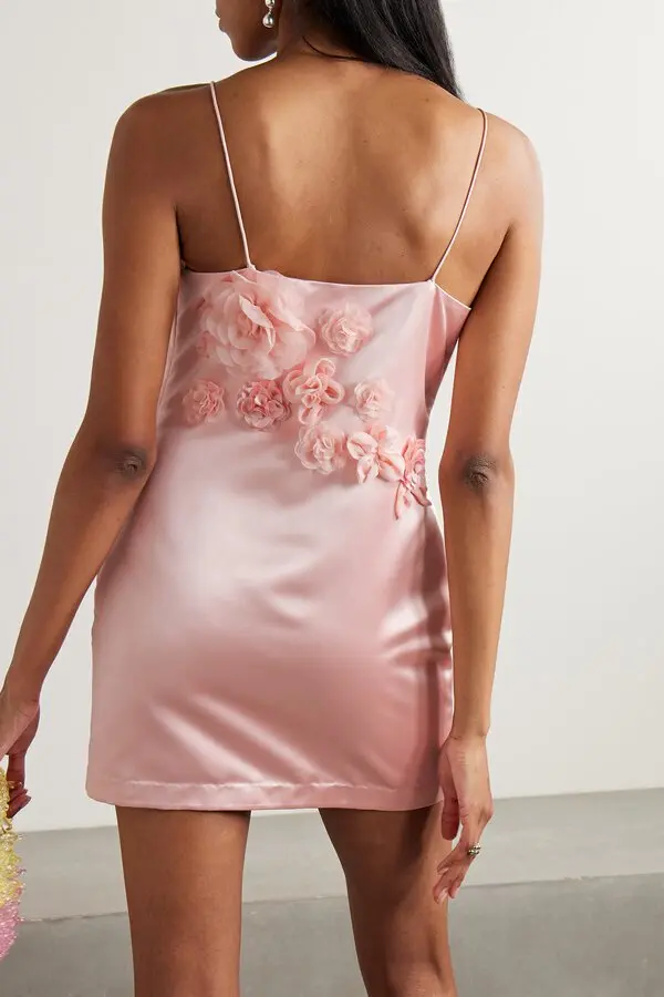 LoveShackFancy Mensa Appliquéd Mini Dress