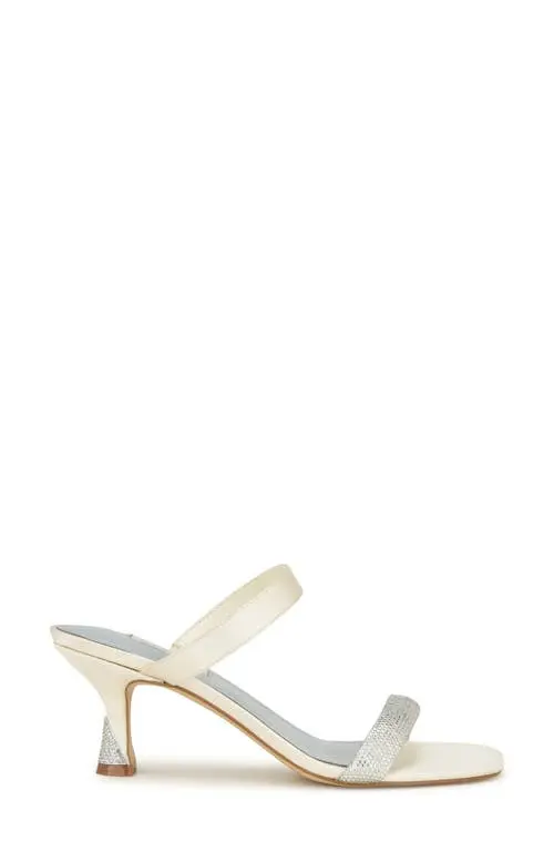 Nine West Shimme Embellished Slide Sandal - Ivory