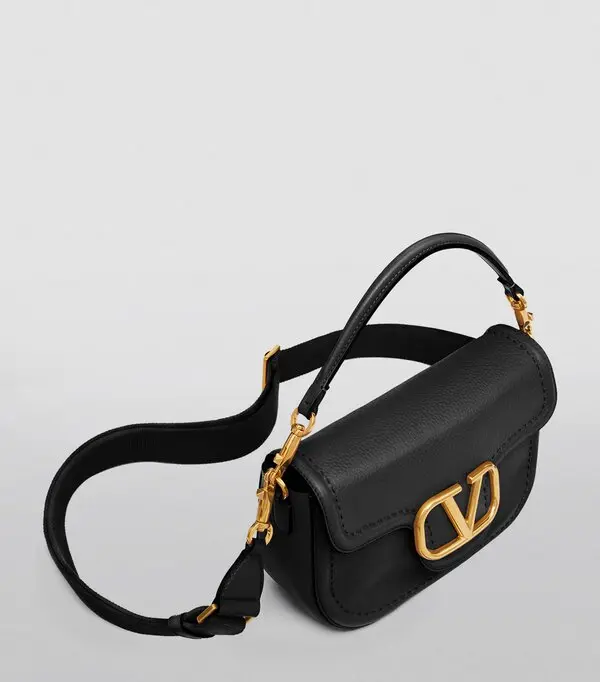 Valentino Garavani Leather Alltime Shoulder Bag - Black
