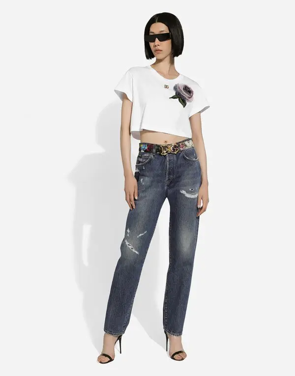 Dolce & Gabbana Ripped Denim Jeans
