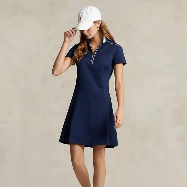 Ralph Lauren Performance Jersey Polo Dress In Refined Navy - 31% Off |  Editorialist