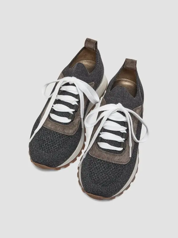 Brunello Cucinelli Cotton Low-top Sneakers - Volcano