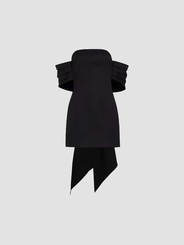 ELLIATT Disco Hour Calypso Bow Minidress - Black