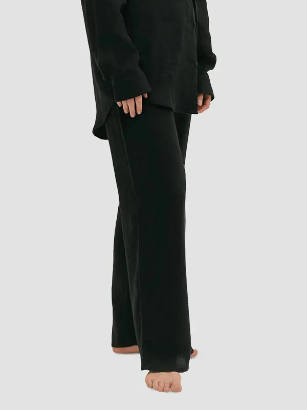 Desmond & Dempsey Drawstring Linen Lounge Pants