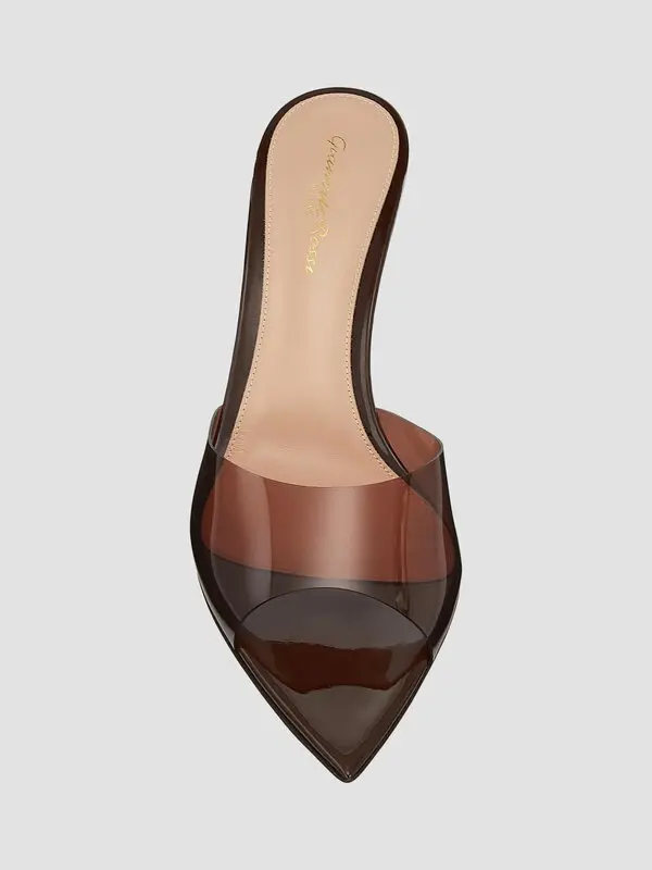 GIANVITO ROSSI Elle 55mm Plexi Mules - Brown