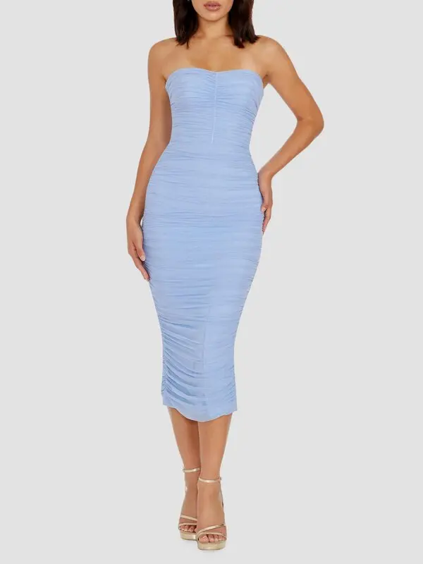 Dress The Population Heather Ruched Midi-dress