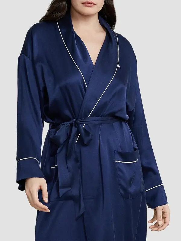 Polo Ralph Lauren Belted Silk-blend Robe