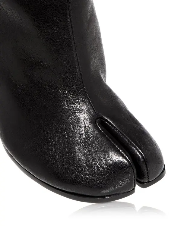 MAISON MARGIELA Tabi Split Toe Block Heel Booties - Black