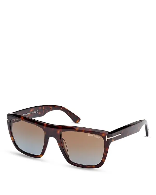 TOM FORD Alberto 55mm Square Sunglasses - Havana/brown Gradient