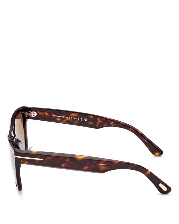 Tom Ford Alberto 55mm Square Sunglasses - Havana/Brown  display picture 3