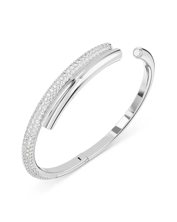SWAROVSKI Dextera Half Pave Bangle Bracelet - Silver