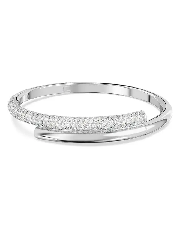 SWAROVSKI Dextera Half Pave Bangle Bracelet - Silver